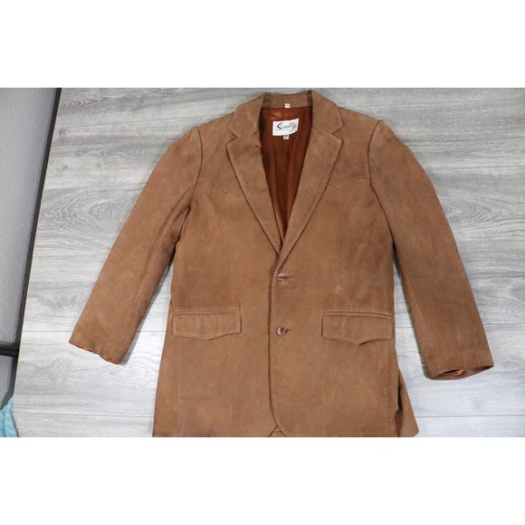 Scully | Jackets & Coats | Scully Leather Jacket Mens 42 Long Brown ...